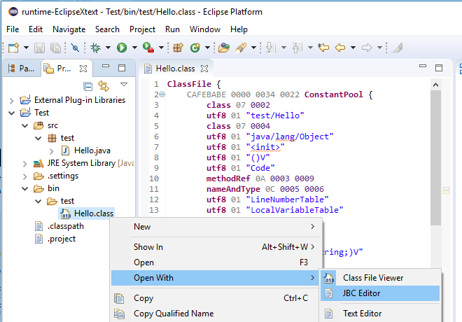 4+1 = CAFEBABE: Java Bytecode in Eclipse