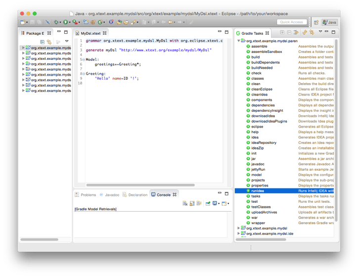 Get started with Xtext and Eclipse in 5 Minutes